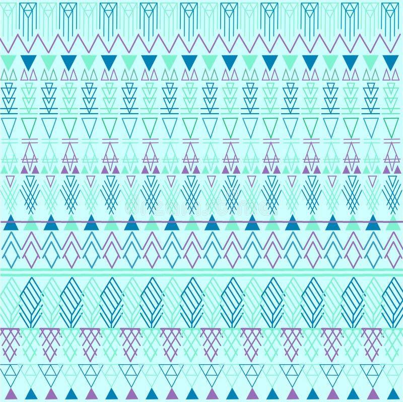 Aztec pastel blue pattern stock vector. Illustration of seamless - 52227679