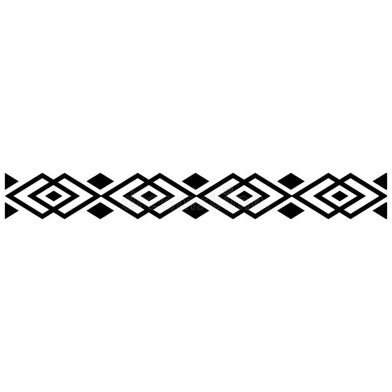 Aztec Pattern Icon Vector. Border Illustration Sign. Tribal Pattern ...