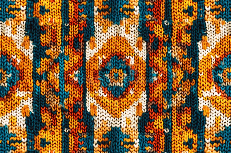 Aztec Peruvian Mexican Knit Pattern, Ethnic Ornament Stock Illustration ...