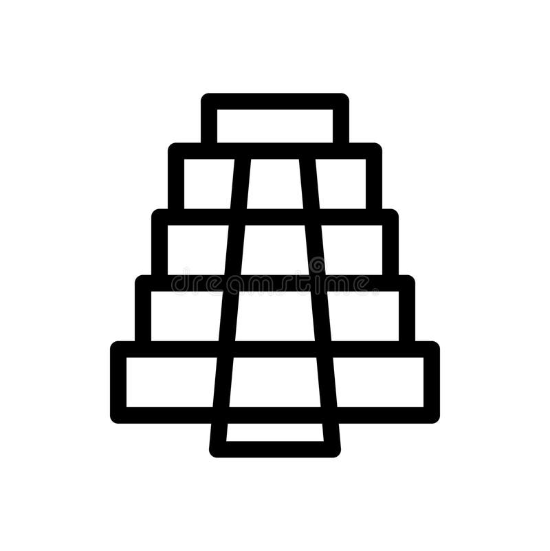 Aztec Pyramid Icon. Ancient Pyramids Logo Isolated on White Background ...