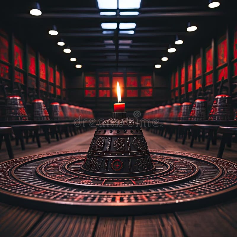 Aztec Ritual Chamber with Intricate Murals Stock Illustration ...