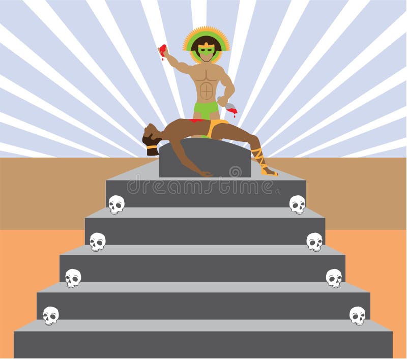 Aztec Ritual stock vector. Illustration of king, clip - 41366609