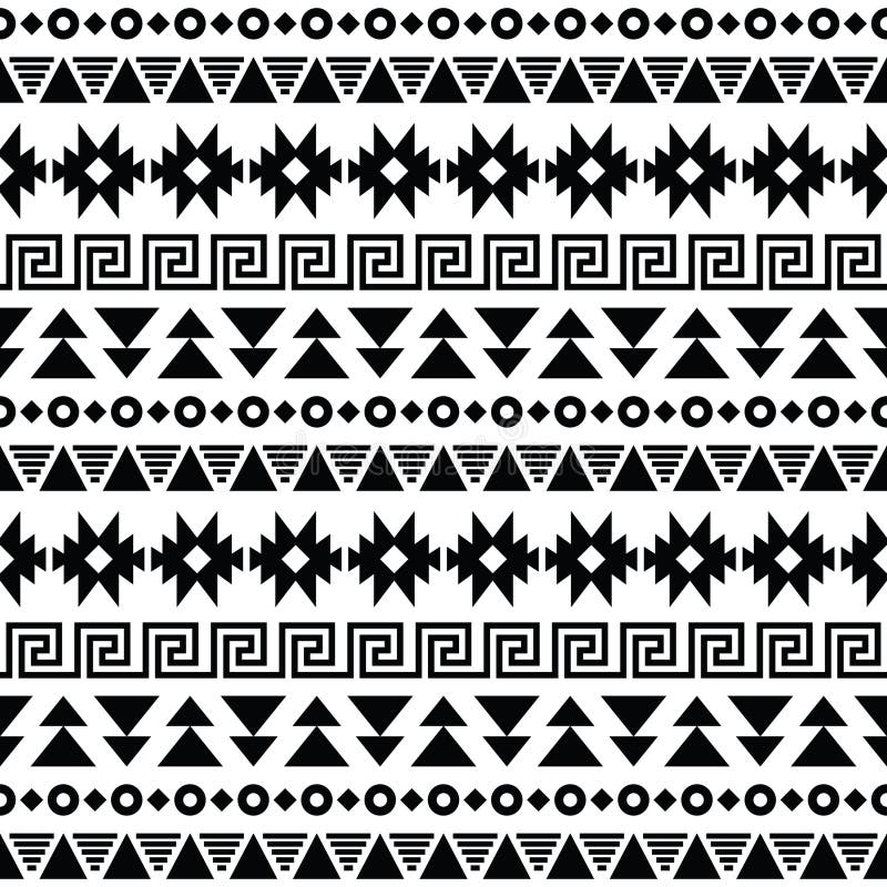 Aztec Seamless Pattern Background Design Ethnic Style Native American