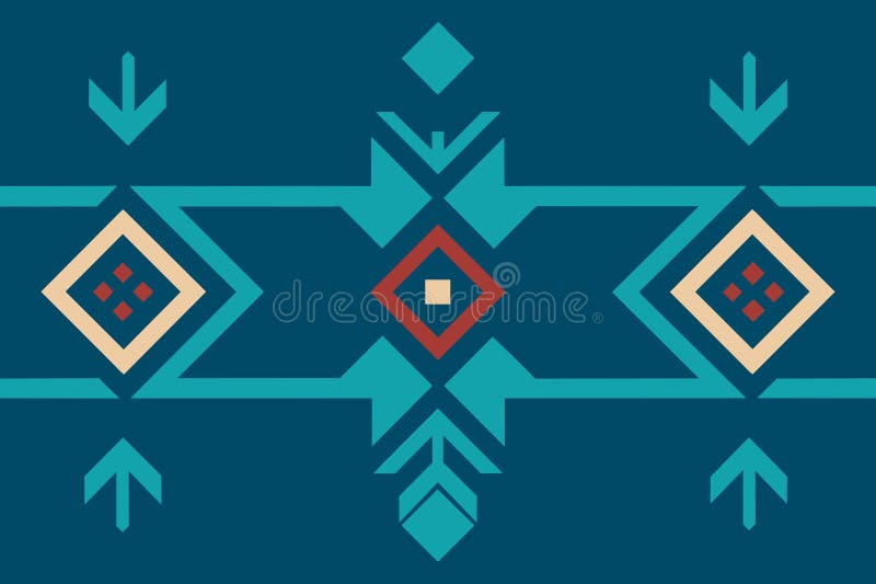 Aztec Seamless Pattern. Tribal Aztec Background Stock Illustration ...