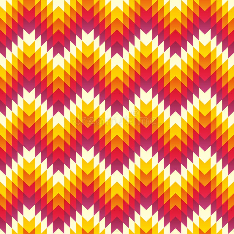 Navajo Aztec Textile Inspiration Watercolor Pattern. Native Amer Stock ...