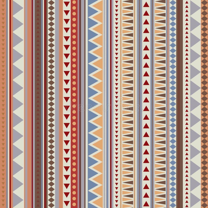 Aztec Seamless Pattern Vertical Stock Vector - Illustration of handmade ...
