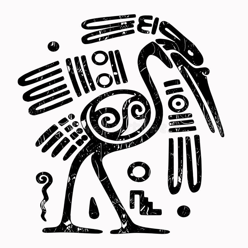 Aztec Spirit Animal. Set of Aztec Labels and Elements. Vector Set ...