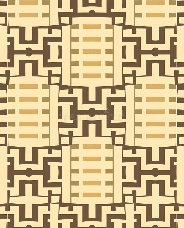 Aztec Stair-step Design in Rhythmic Harmony, Seamless Pattern. Stock ...