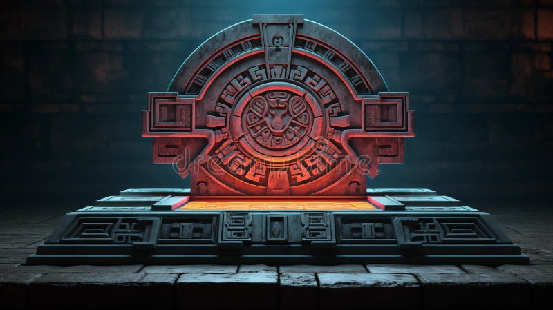 Stone Background with Patterns in the Style of the Aztec Civilization ...