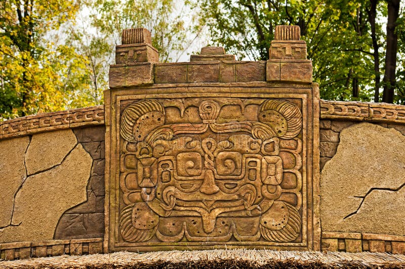 Aztec Style Wall Decoration Stock Photo - Image of grunge, abstract ...