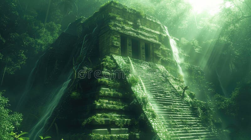 Aztec Temple Ruins in the Jungle Illustration Stock Illustration ... Aztec Temple Ruins in the Jungle Illustration Stock Illustration ...