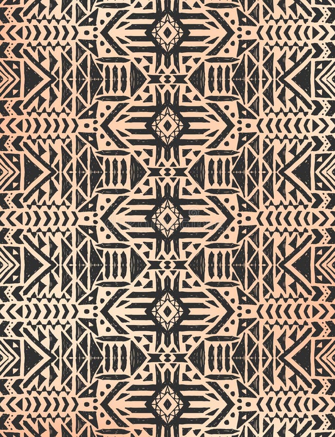 Aztec Tribal Mexican Seamless Pattern Stock Vector - Illustration of ...