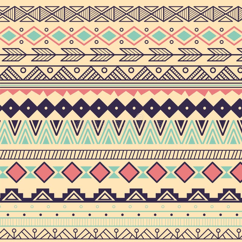 Aztec seamless pattern. stock vector. Illustration of backdrop - 31407704