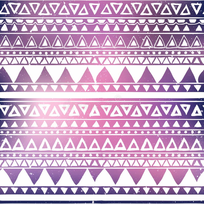 Aztec Tribal Seamless Pattern Stock Illustration - Illustration of ...