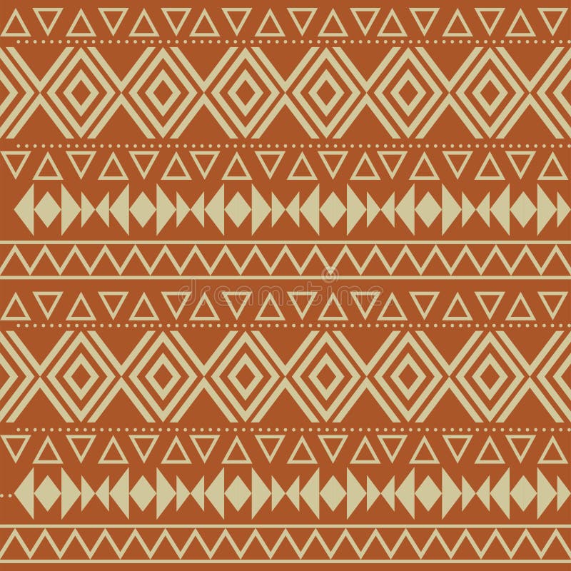 Aztec stock vector. Illustration of pattern, orange - 264685126