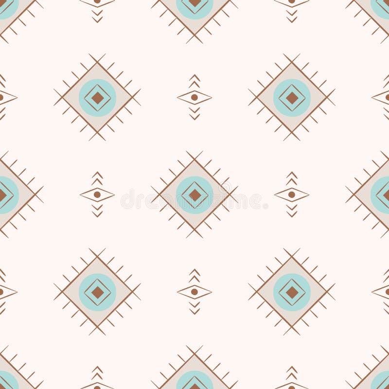 Aztec Vector Seamless Pattern with Rombs. Native American Tribal ...