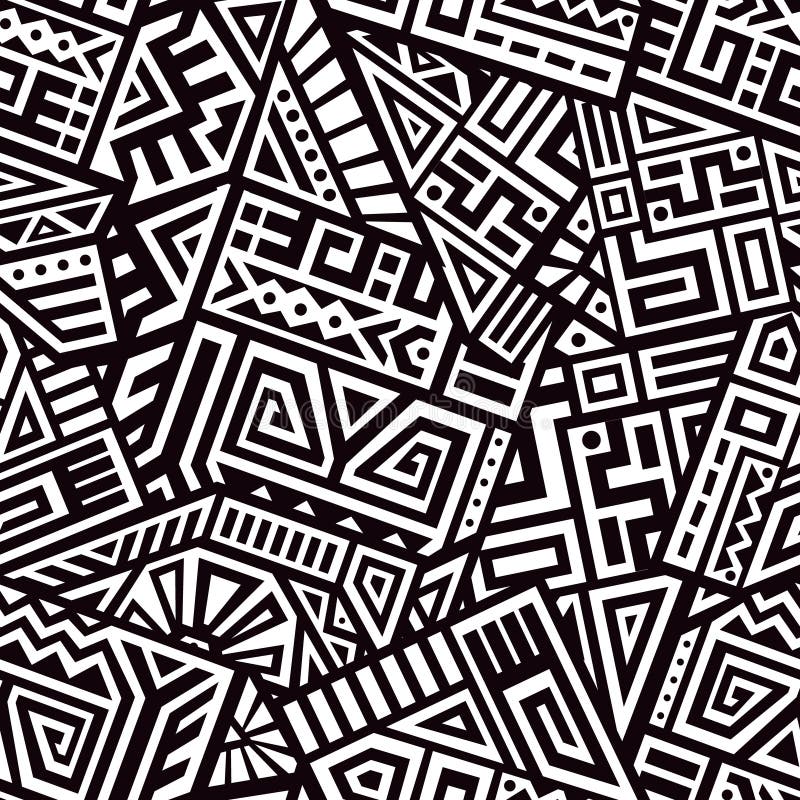 Aztec Vector Seamless Pattern Stock Vector - Illustration of navajo ...