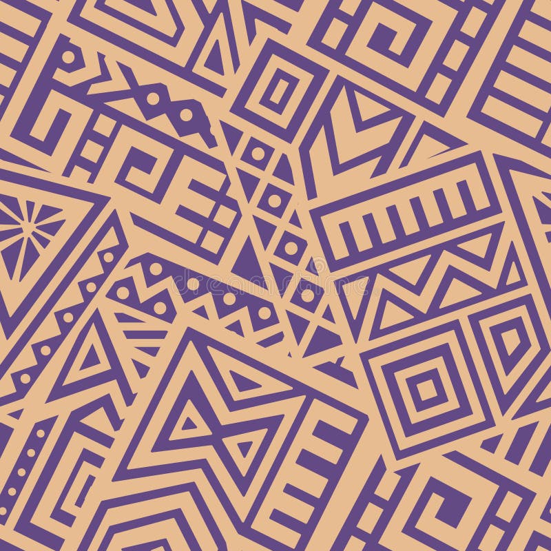 Aztec Vector Seamless Pattern Stock Vector - Illustration of background ...
