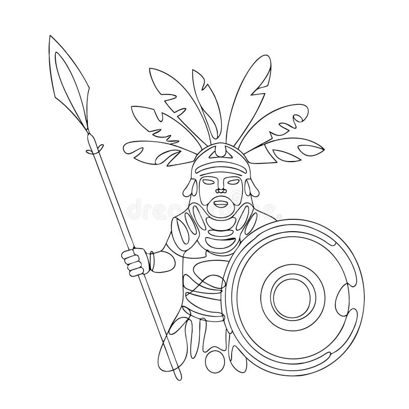 Aztec Warrior Shield Drawings Aztec Warrior Shield Etsy