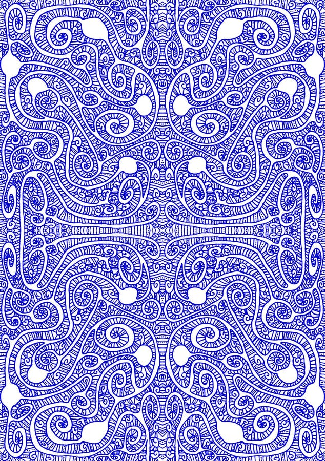 Aztec Water Labyrinth Seamless Pattern Stock Illustration ...