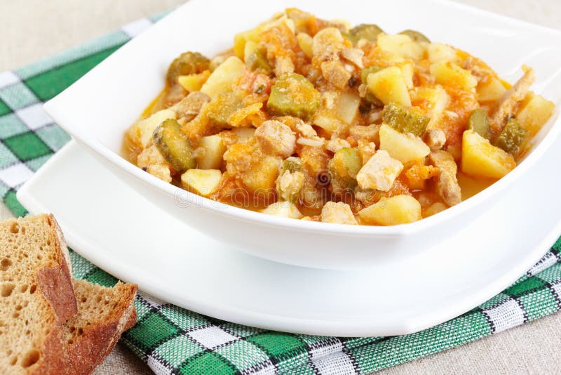 Traditional Tatar Food Azu White Plate Stock Photos - Free & Royalty ...