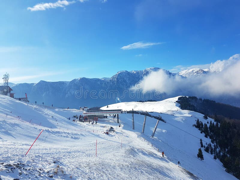 Azuga Mountains during 2017 Winter. Stock Photo - Image of lopes ...