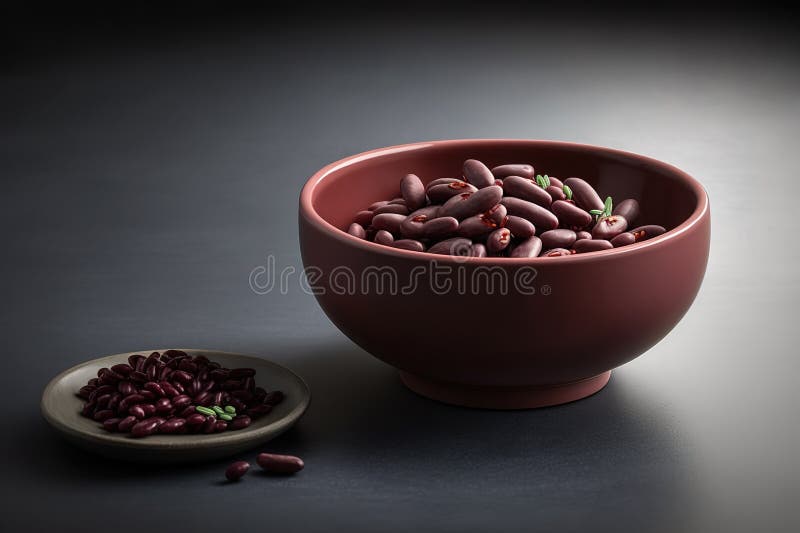 Azuki Japan Red Beans in a Bowl, AI Generated Stock Illustration ...