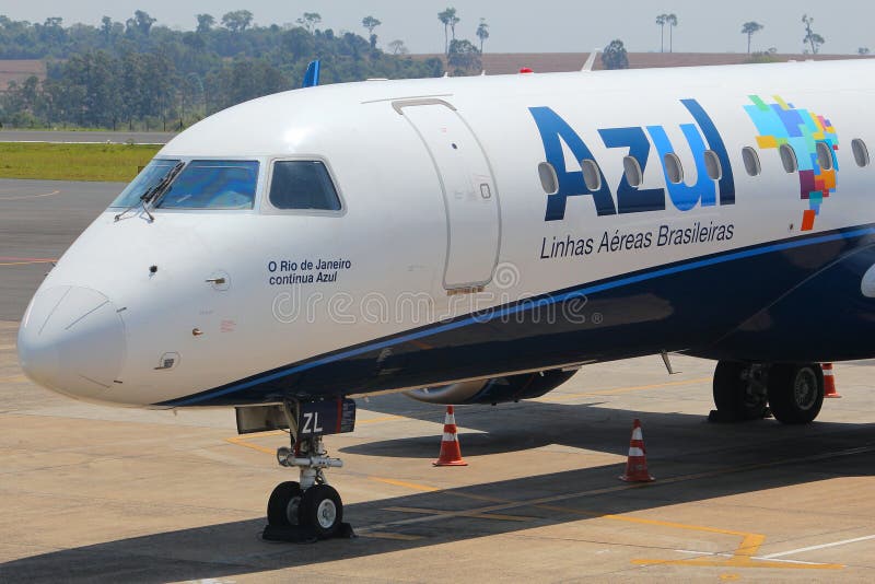 Azul Brazilian Airlines-Logo Redaktionelles Stockbild - Bild von motto ...