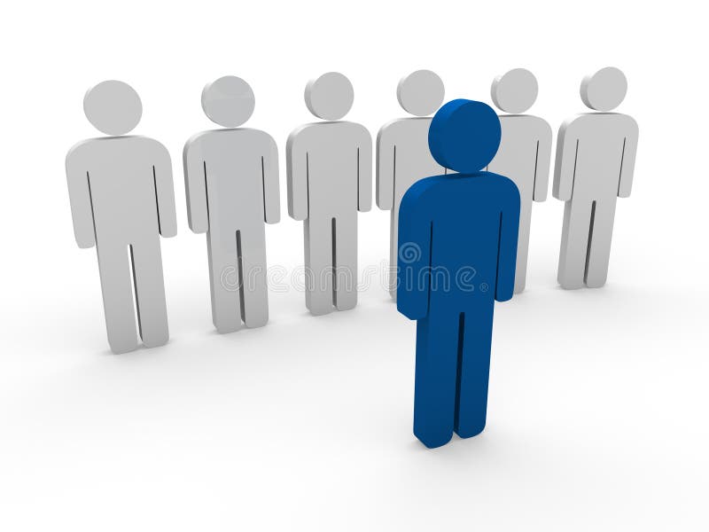 Azul de las personas 3d stock de ilustración. Ilustración de grupo ...