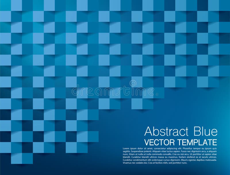 Azul De Papel Del Cuadrado 20 Ilustración del Vector - Ilustración de ...