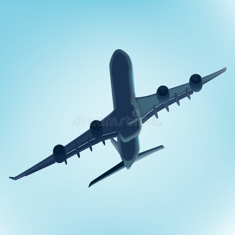 Azul del avión ilustración del vector. Ilustración de carrying - 1788086