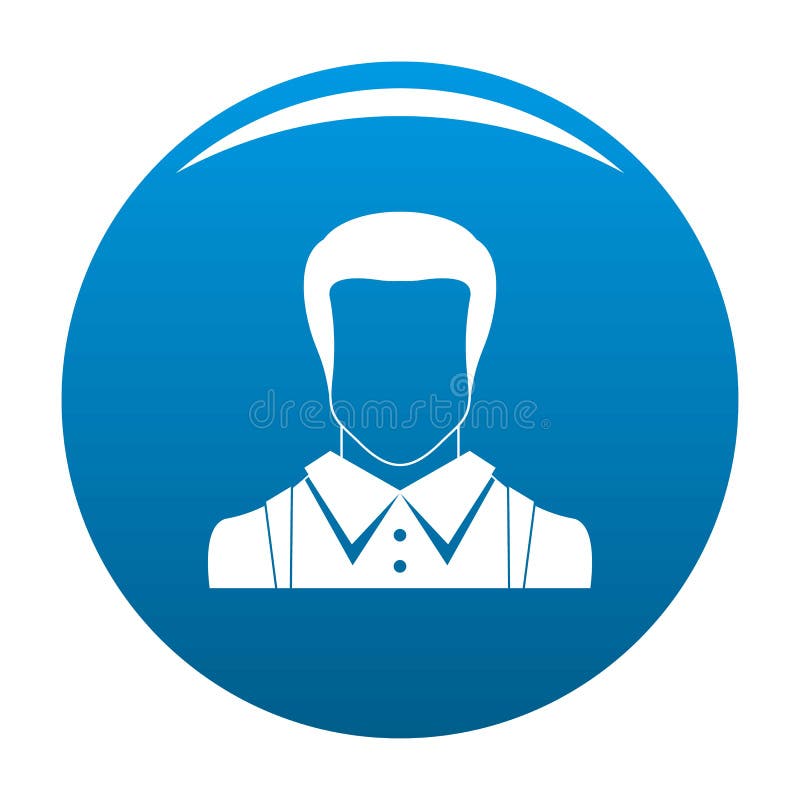 Azul Del Icono Del Avatar Del Hombre Stock de ilustración - Ilustración ...