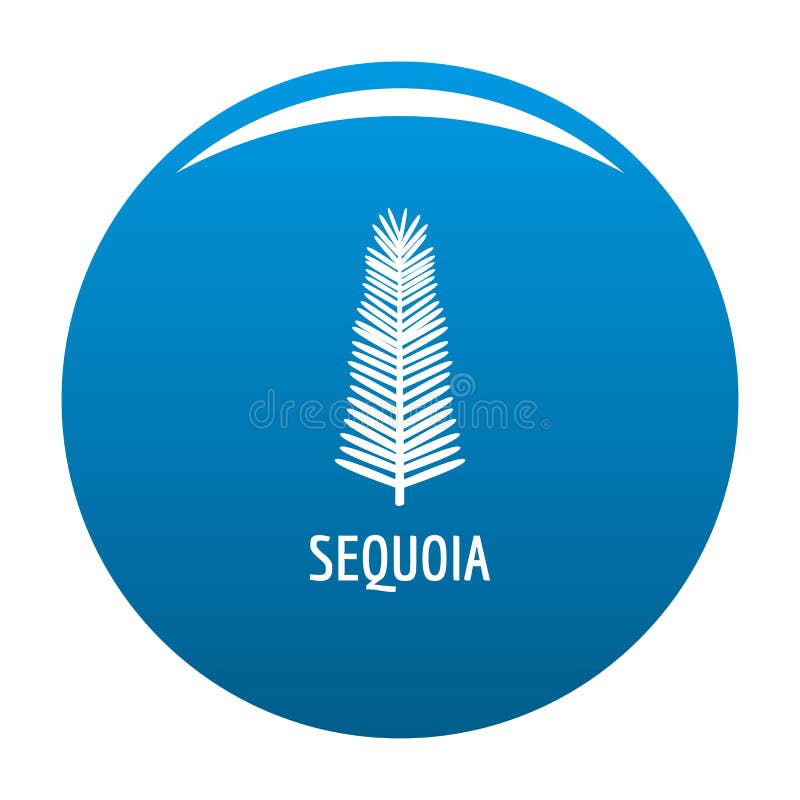 Azul Del Icono De La Hoja De La Secoya Stock de ilustración ...