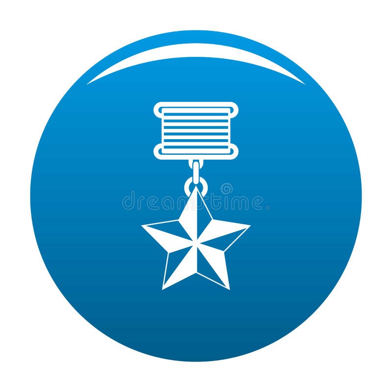 Azul Del Icono De La Medalla Stock de ilustración - Ilustración de ...