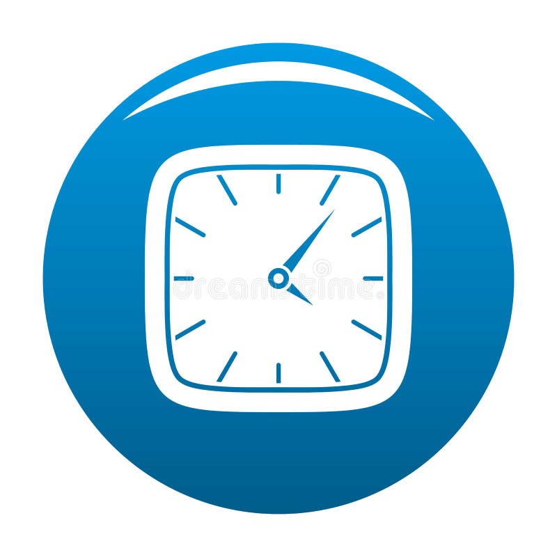Azul Del Icono De La Pared Del Reloj Stock de ilustración - Ilustración ...