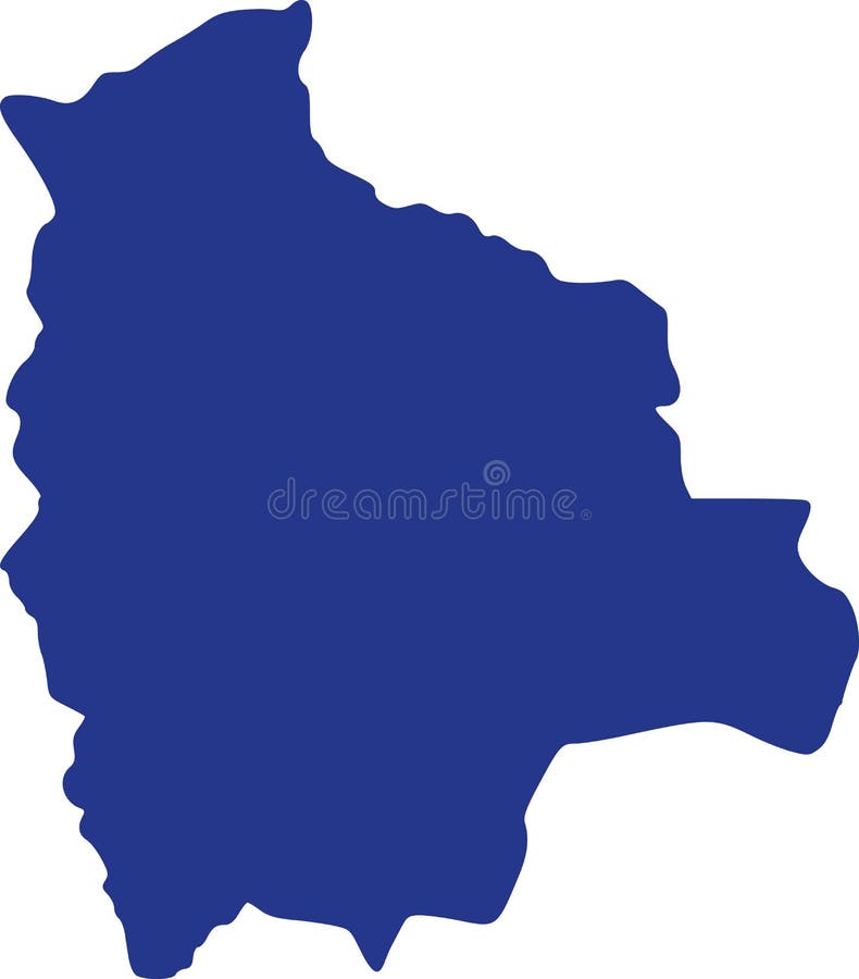 Azul del mapa de Bolivia stock de ilustración. Ilustración de bolivia ...