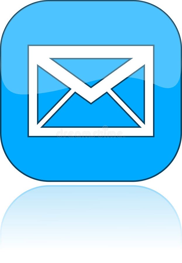 Azul Do Email Do ícone, Ilustração Ilustração do Vetor - Ilustração de ...