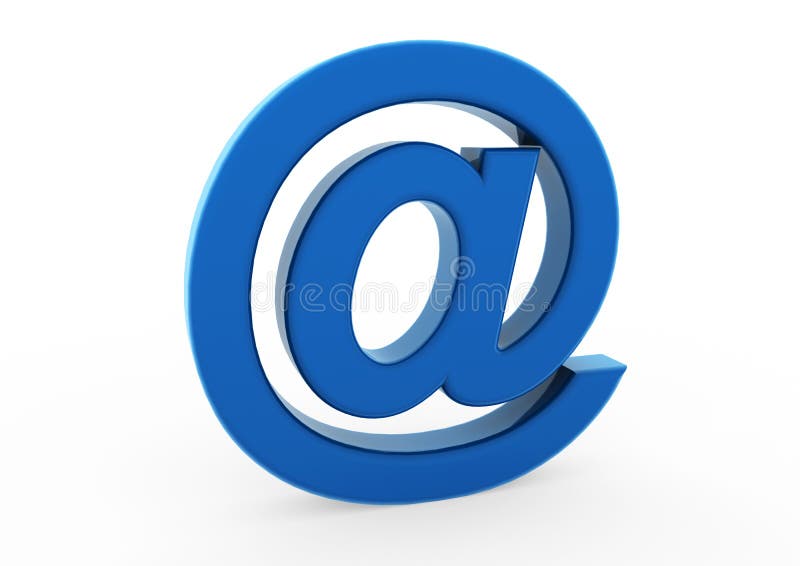 Azul Do Símbolo Do Email 3d Ilustração Stock - Ilustração de forma ...