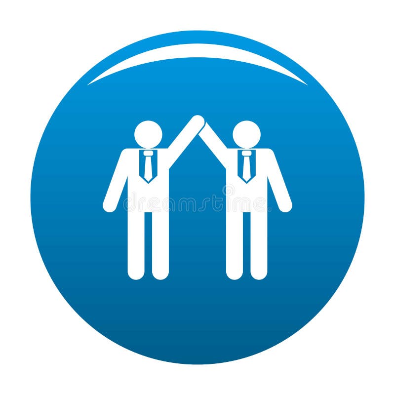 Ícone azul da parceria ilustração do vetor. Ilustração de colaborador ...