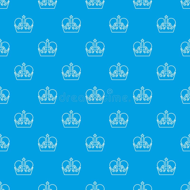 Azul Inconsútil Del Vector Del Modelo De La Corona Del Monarca ...