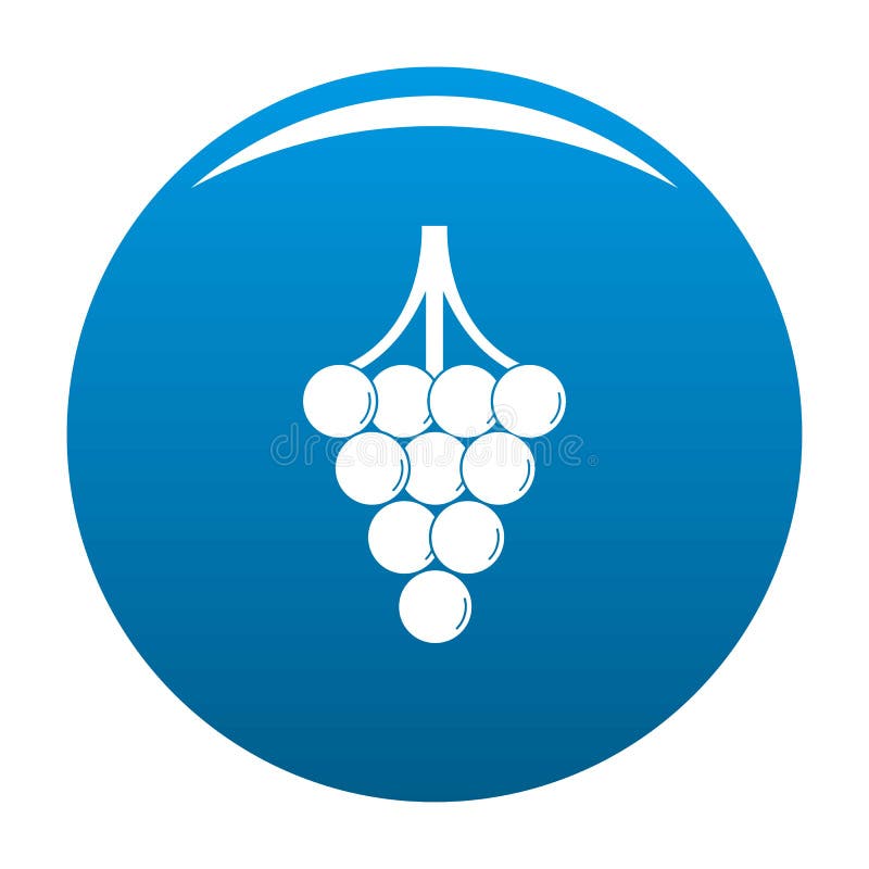 Azul Inmaduro Del Vector Del Icono De La Uva Ilustración del Vector ...