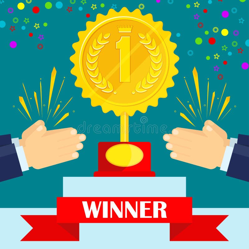 Azul Plano Del Concepto Del Logro Ilustración del Vector - Ilustración ...