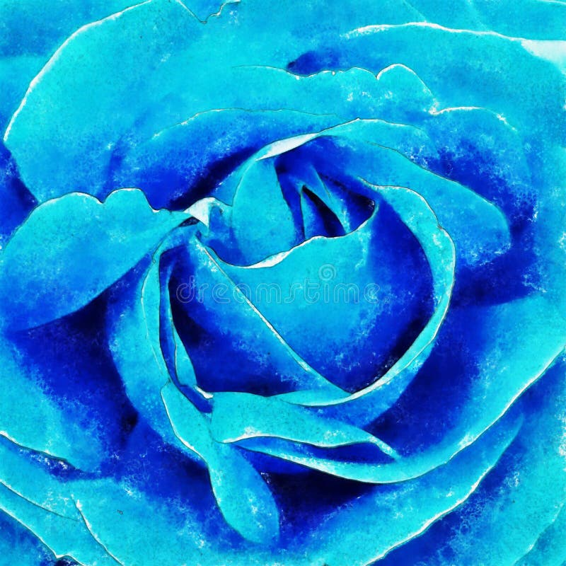 Azul Rose Fine Art Do Close Up Ilustração Stock - Ilustração de mola ...