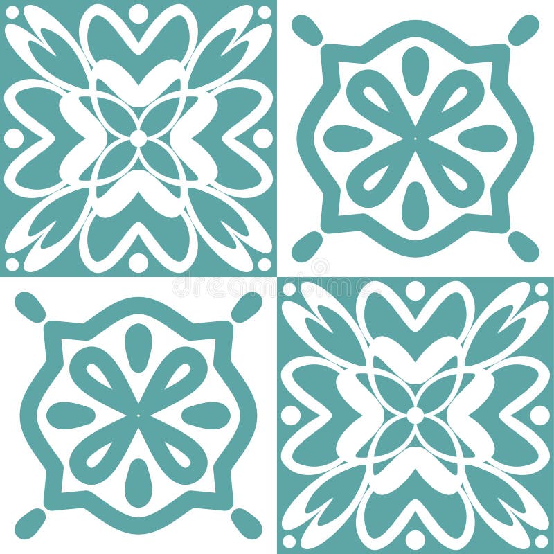 Azulejo Blue Pastel Seamless Pattern, Traditional Spanish Pattern for ...