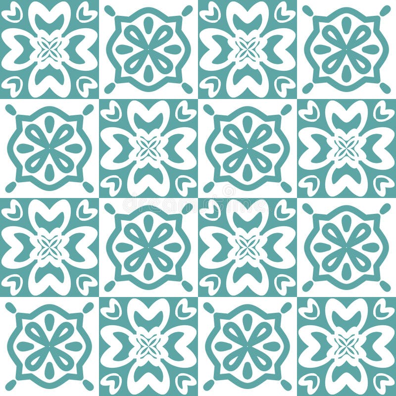 Azulejo Blue Pastel Seamless Pattern, Traditional Spanish Pattern for ...