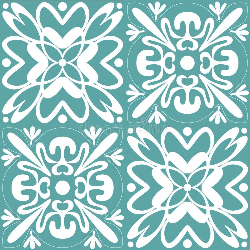 Azulejo Blue Pastel Seamless Pattern, Traditional Spanish Pattern for ...