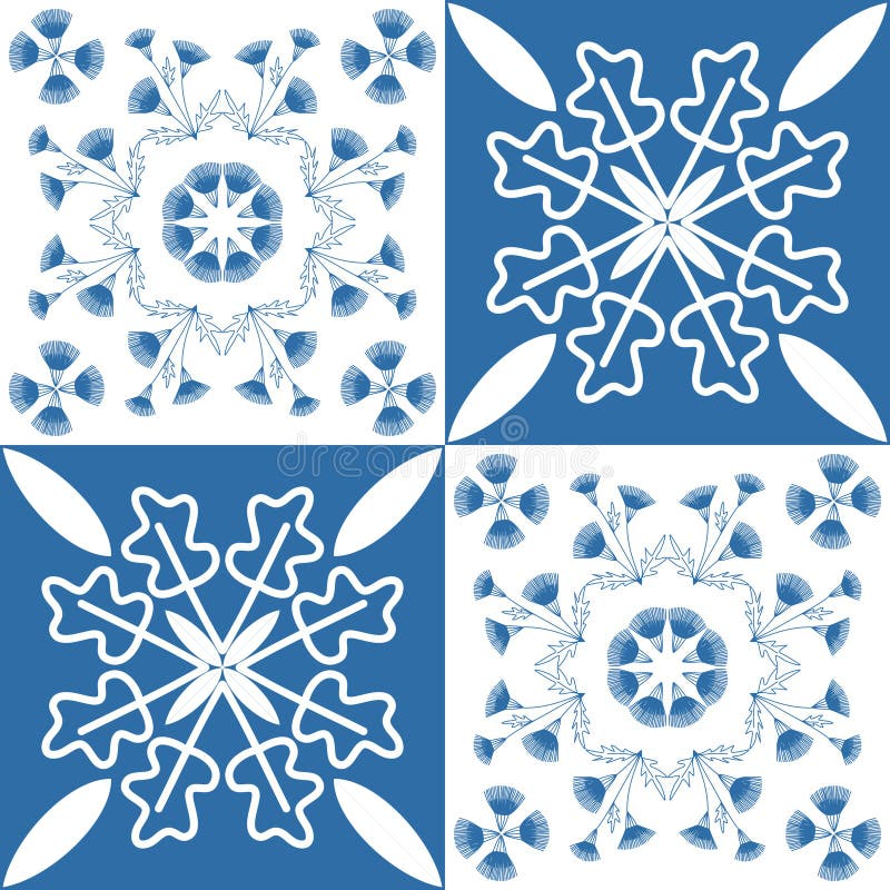 Azulejo Blue Seamless Pattern, Traditional Spanish Pattern for Interior ...