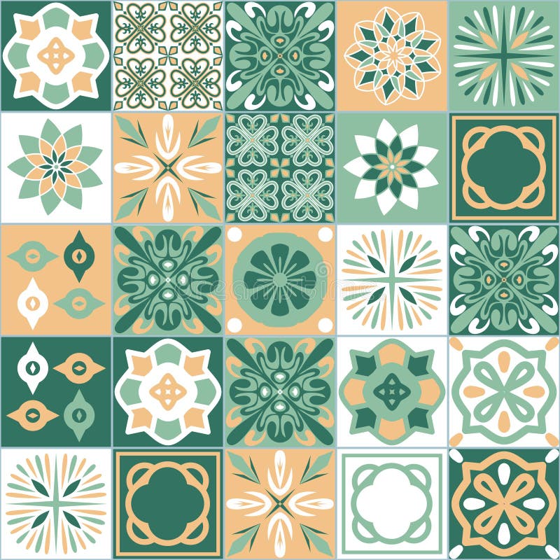 Azulejo Green Contrast Tile, Ceramics and Interior Design, Decorative ...