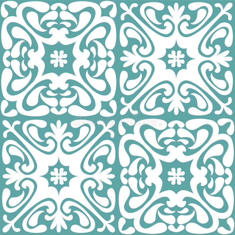 Azulejo Seamless Pattern Ceramic Tile Design Element for Kitchen ...