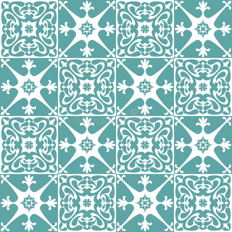 Azulejo Seamless Pattern Ceramic Tile Design Element for Kitchen ...